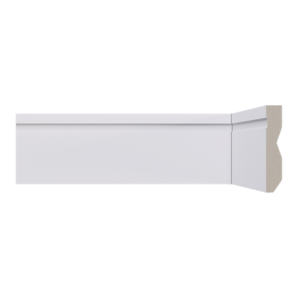 Rodapé Poliest 07cm Branco Frisado 2,20 Mts - Bellant